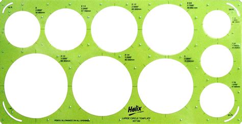 Large Circle Plastic Drawing Template Maped Helix Usa