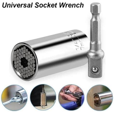 Universal Socket Wrench Torque Head Set Ratchet Super Sleeve Gadget Power Drill Adapter Magic
