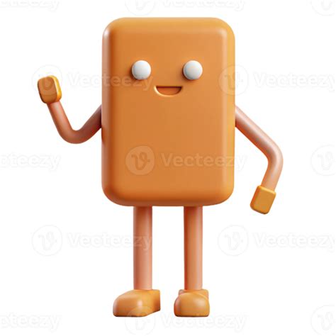 Magnificent Abstract Upright Rectangle Character With Thin Arms And Legs Clean Lines Flat