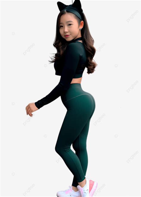 Sports Girl Wearing Cat Ears Really Cute Ai Generated Girl Sport Ai