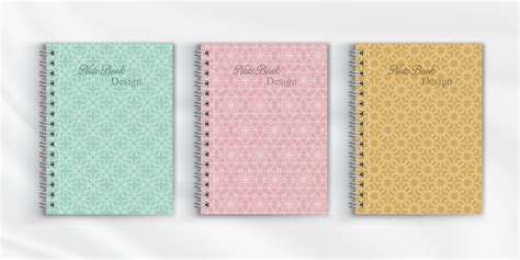 Set Of Geometric Pattern Notebook Cover Background Design 2935238 Vector Art At Vecteezy