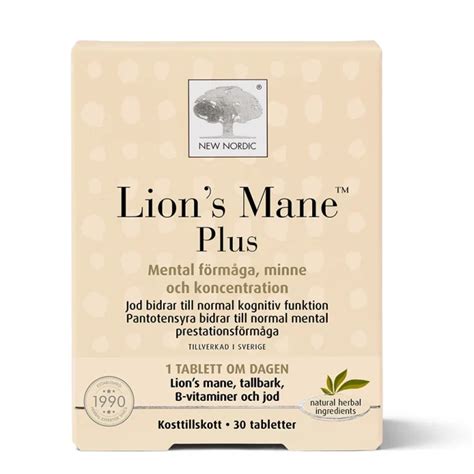 New Nordic Lion´s Mane Plus 30 St Apotek Hjärtat