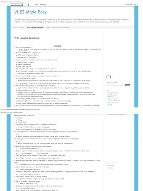 Pdf Vlsi Interview Back End Dokumentips