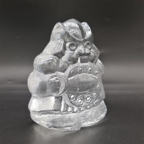 Lars Hellsten For Skruf Glass Factory Art Glass Sculpture Viking