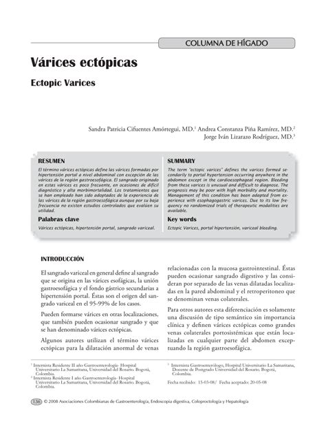 Pdf Ectopic Varices