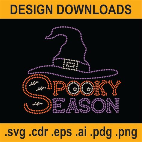 Spooky Season Rhinestone Design Instant Download