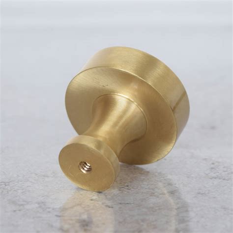Contemporary Round Brass Cupboard Door Knobs By Pushka Home
