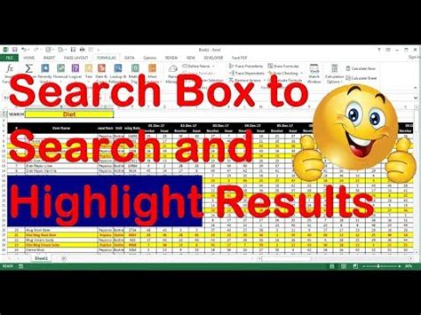 How To Create A Search Box In Excel How To Add Search Box In Excel Highlighting Search Box