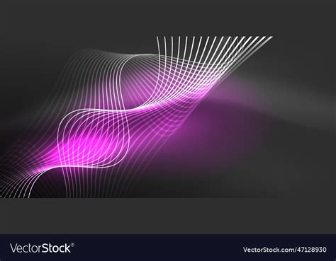 Abstract Background Neon Wave Hi Tech Design Vector Image