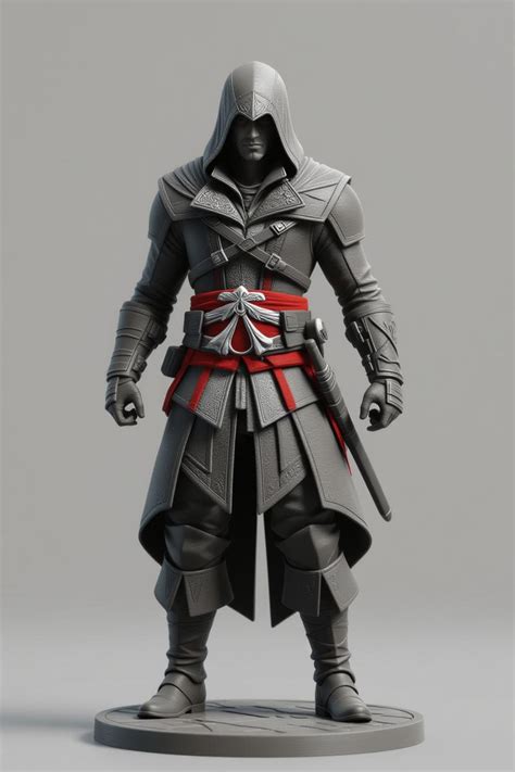 🎨 Assassins Creed Ezio Fan Art Art Toy Magic Makes・ Stl File For
