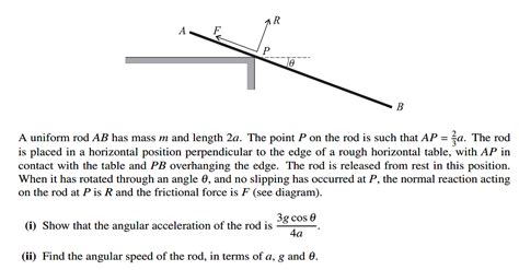 Trigonometry If Angular Velocity Omegasqrt Frac 3gsintheta 2a