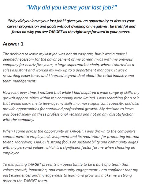 Target Interview Questions And Answers Interview Detectives