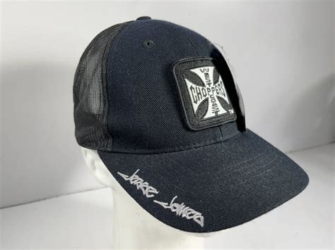 Cappello Snapback West Coast Choppers Jesse James Mesh Trucker Vintage Nuovo Con Etichette Eur