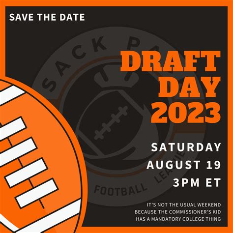 Draft Day 2023 August 19th Sack Pack Fantasy Football League