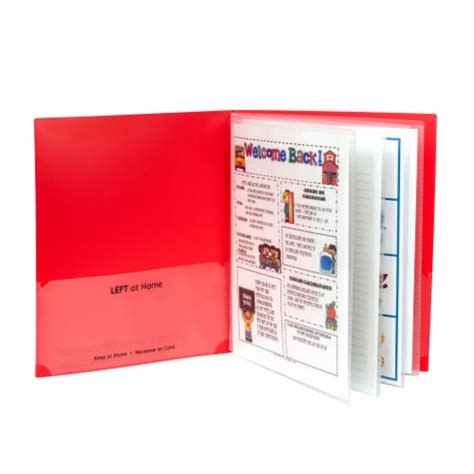 C Line® Classroom Connector™ Multi Pocket Folders Red Box Of 15 Box