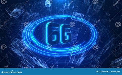 HUD Worldwild 6G Connectivity Futuristic Information Of Internet Of Things IOT Loop Animation