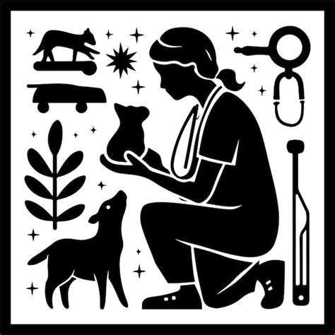 Veterinarian Silhouette Vector Image Premium Ai Generated Vector