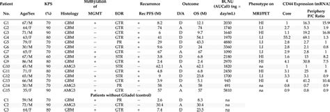 Characteristic Features Outcome Concentrations Of Bcnu Tumor