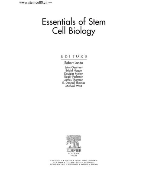 Essentials Of Stem Cell Biology Biology Pdf