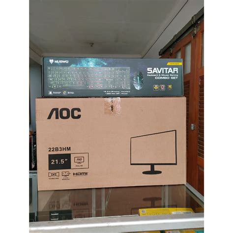 Jual Paket Monitor Aoc 22b3hm 22 Inch Keyboard Mouse Nubwo Savitar Rgb Shopee Indonesia