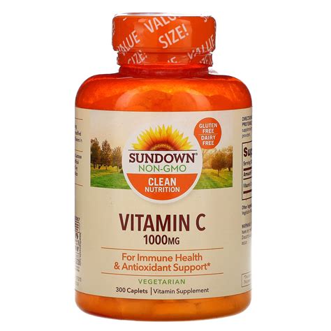 Sundown Naturals Vitamin C 1000 Mg Caplets Supports Immune Health