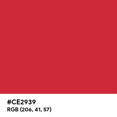 Tomato Pantone Color Hex Code Is Ce2939