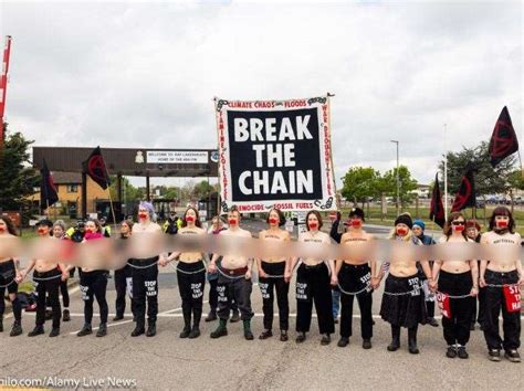Three Women Charged After Topless Protest Outside Raf Lakenheath