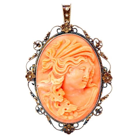 Antique Coral Cameo At 1stdibs Coral Cameos Cameo Coral