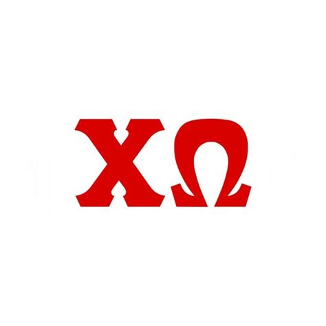 Chi Omega Big Greek Letter Window Sticker Decal Chi Omega Greek
