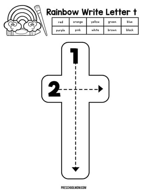 Lowercase T Template