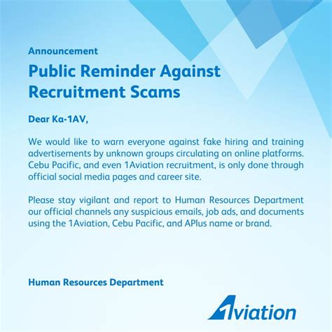 Heads Up Mga Ka 1av A Public Reminder Against Recruitment Scams