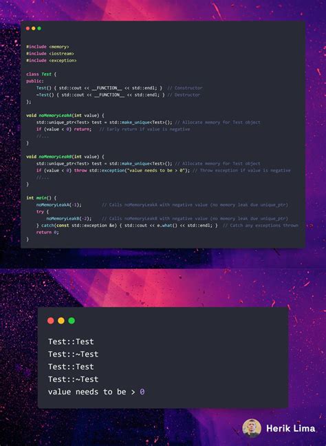 Herik Lima On Linkedin Smartpointers Cplusplus Raii Dynamicmemory