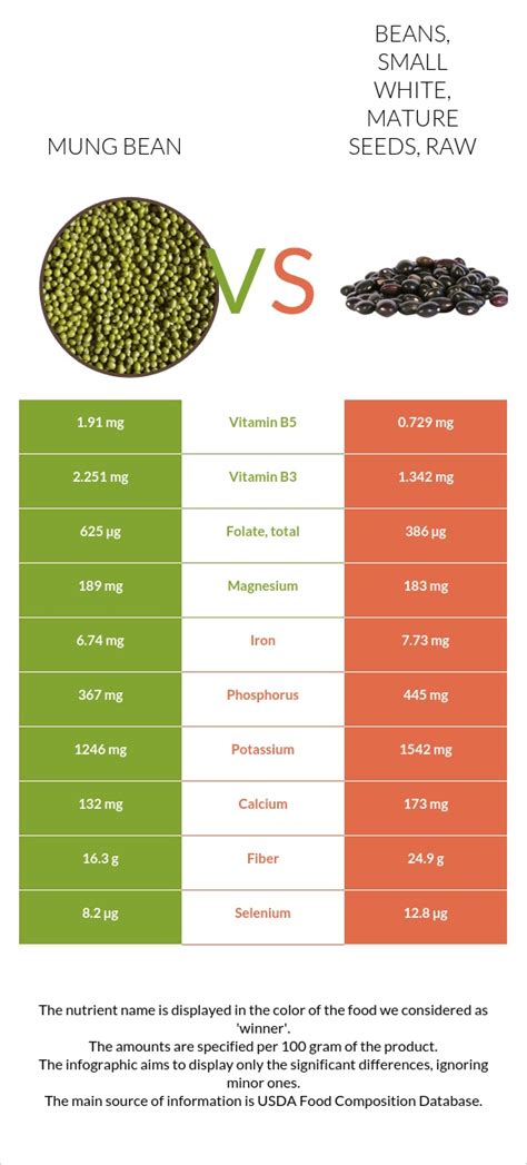 Mung Bean Vs Beans Small White Mature Seeds Raw — In Depth