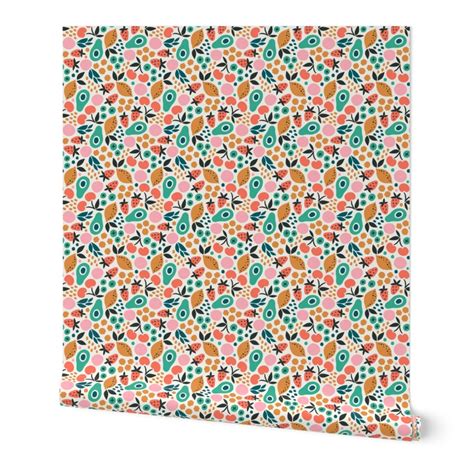 Fruity Ditsy Regular Scale Fruit Wallpaper Spoonflower