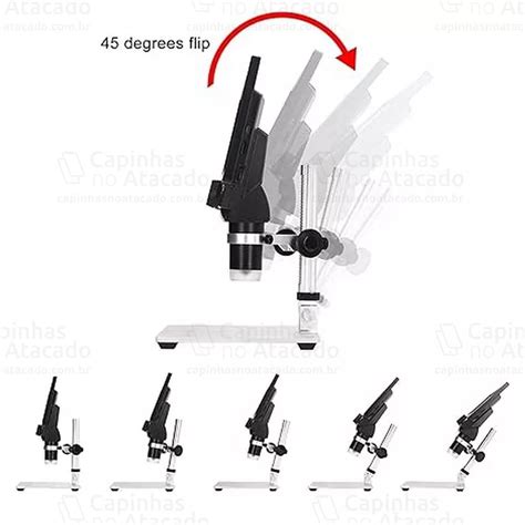Microscópio Digital 1200x Lcd 7 Full Hd C Controle Remoto Exbom