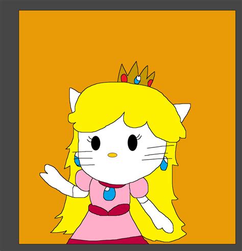 Hello Kitty As Princess Peach By Theladyartist On Deviantart