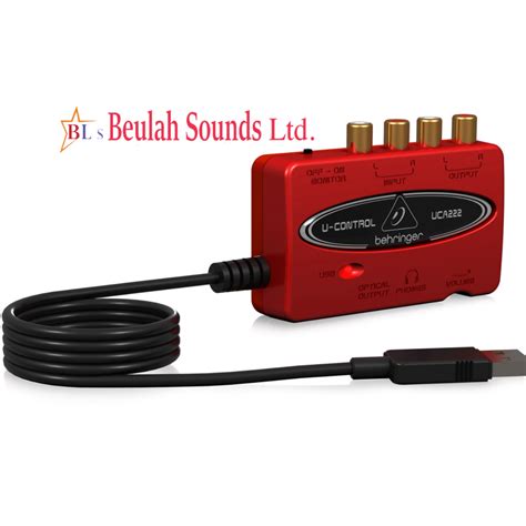 Behringer Uca222 U Control Audio Interface Ultra Low Latency 2 In 2