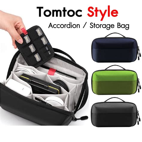 Tomtoc Style Accordion Storage Bag Camera Electronics Carrying Case Memory Card Gopro Dji Sd Cf