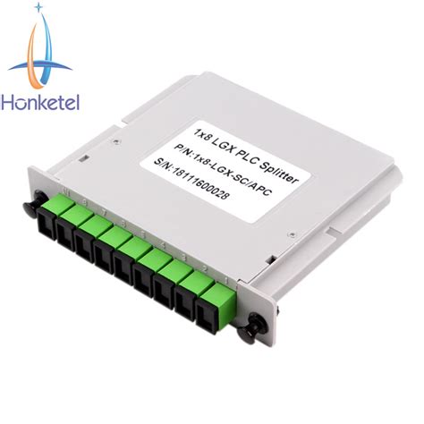 Cassette Type Ftth Fiber Optic 1x8 Plc Splitter Lgx Box With Sc Apc Connector China Abs Box