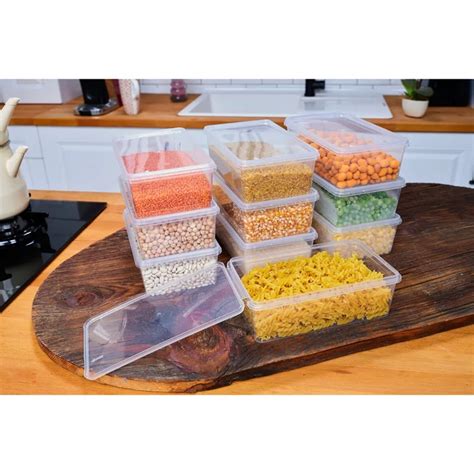 20 Piece 2l Lockable Plastic Storage Containers Multipurpose Airtight