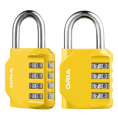 Combination Locks Amir 4 Digit Combination Padlock For Door School Locker Luggage Gym Toolbox