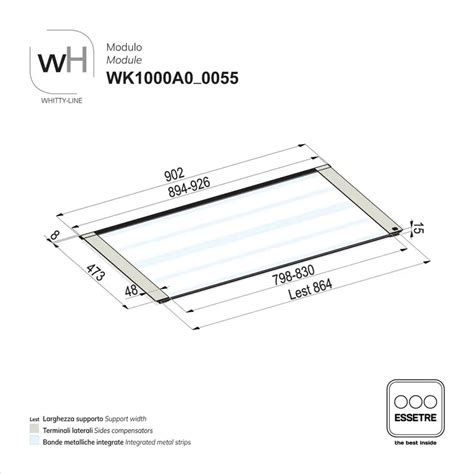 Modulo Whitty Line Per Base 1000 Mm Essetre Spa