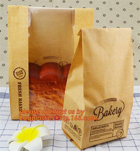 Recyclable Sandwich Bread Food Packaging Brown Paper Bagsquare Bottom