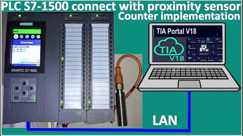 Tia Portal V17plc S7 1500 Connect With Proximity Sensor Counter Implementation Youtube