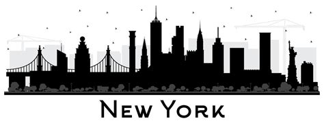 New York Skyline Silhouette Vector Art Icons And Graphics For Free
