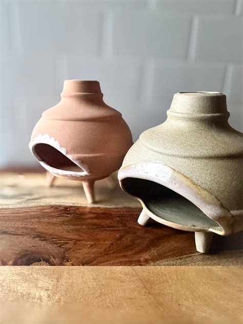 Mini Chiminea Incense Burner Handmade Ceramic Aromatherapy Decor Etsy