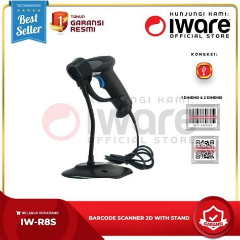 Promo Barcode Scanner E Faktur Qr Code 2d 1d Iware R8s With Stand