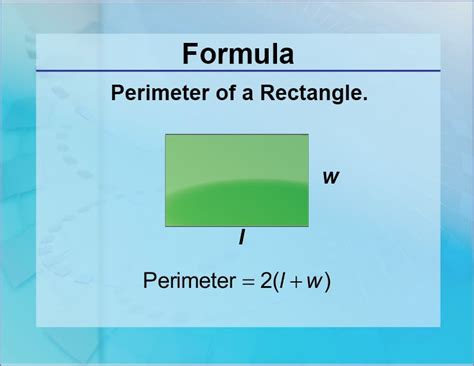Formulas Perimeter Of A Rectangle Media4math