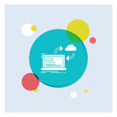 Sync Processing Data Dashboard Arrows White Glyph Icon Colorful Circle Background 13047153