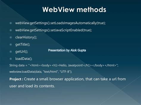 android widgets spinner webview powerpoint slides learnpick india